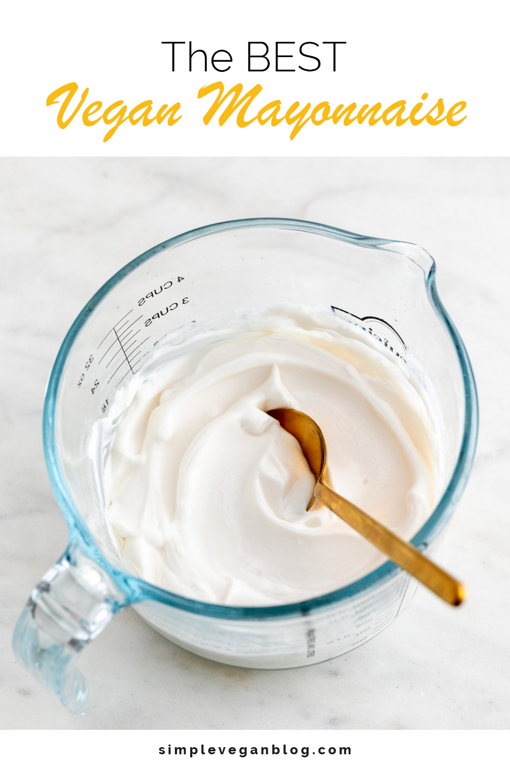 The BEST Vegan Mayonnaise (4 Ingredients) - Simple Vegan Blog