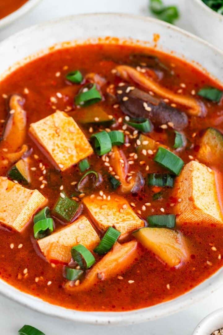 Spicy Korean Tofu Soup - Simple Vegan Blog